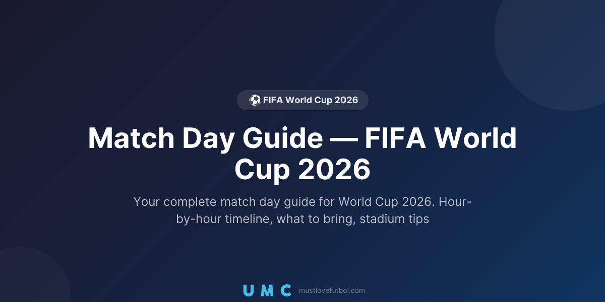 Match Day Guide — FIFA World Cup 2026 | Must Love Futbol