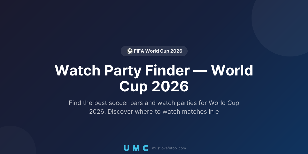 Watch Party Finder — World Cup 2026 | Must Love Futbol