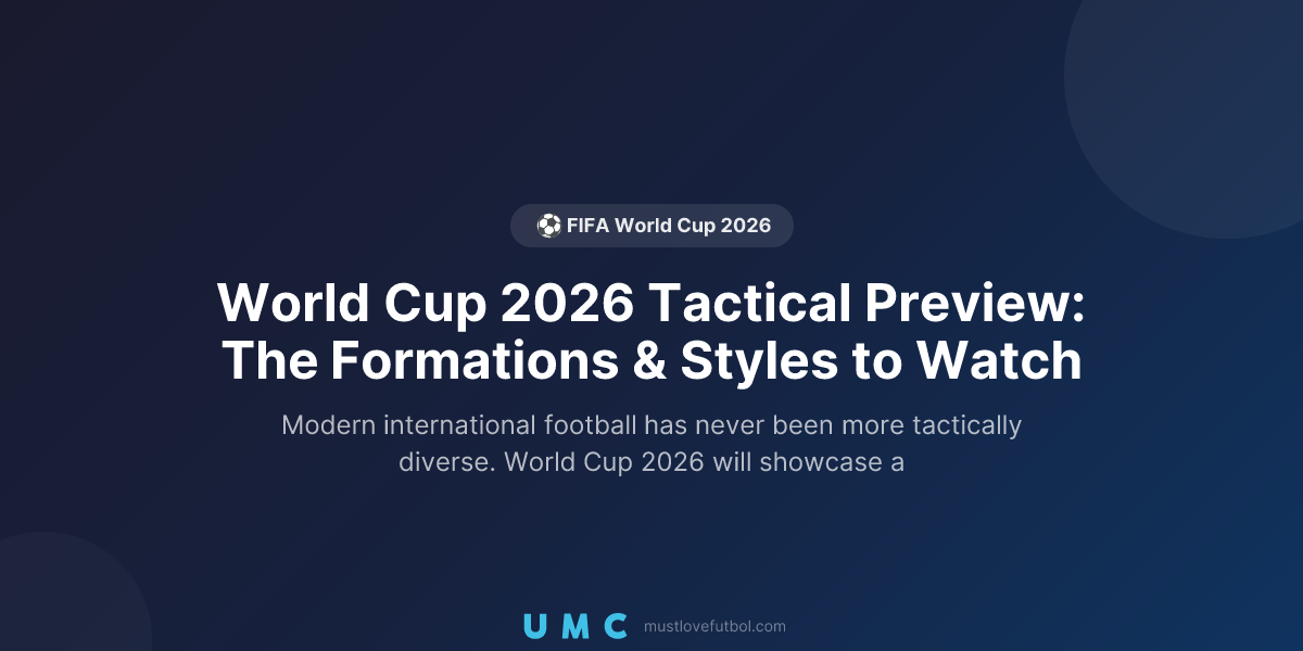 World Cup 2026 Tactical Preview: The Formations & Styles to Watch ...