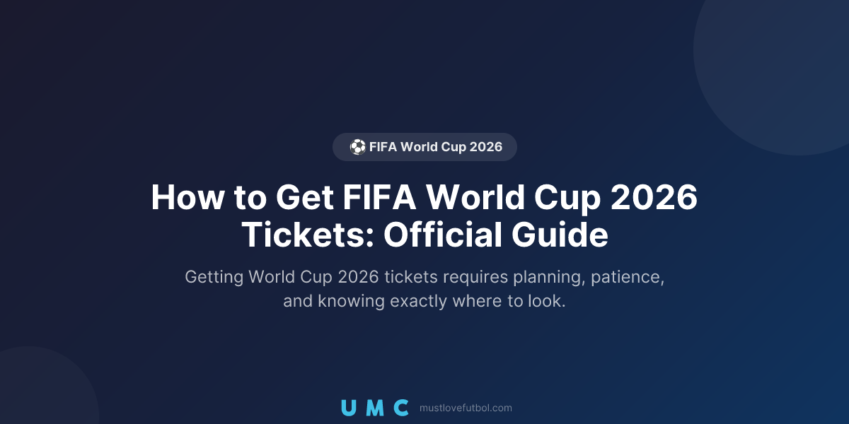 How to Get FIFA World Cup 2026 Tickets: Official Guide | Must Love Futbol